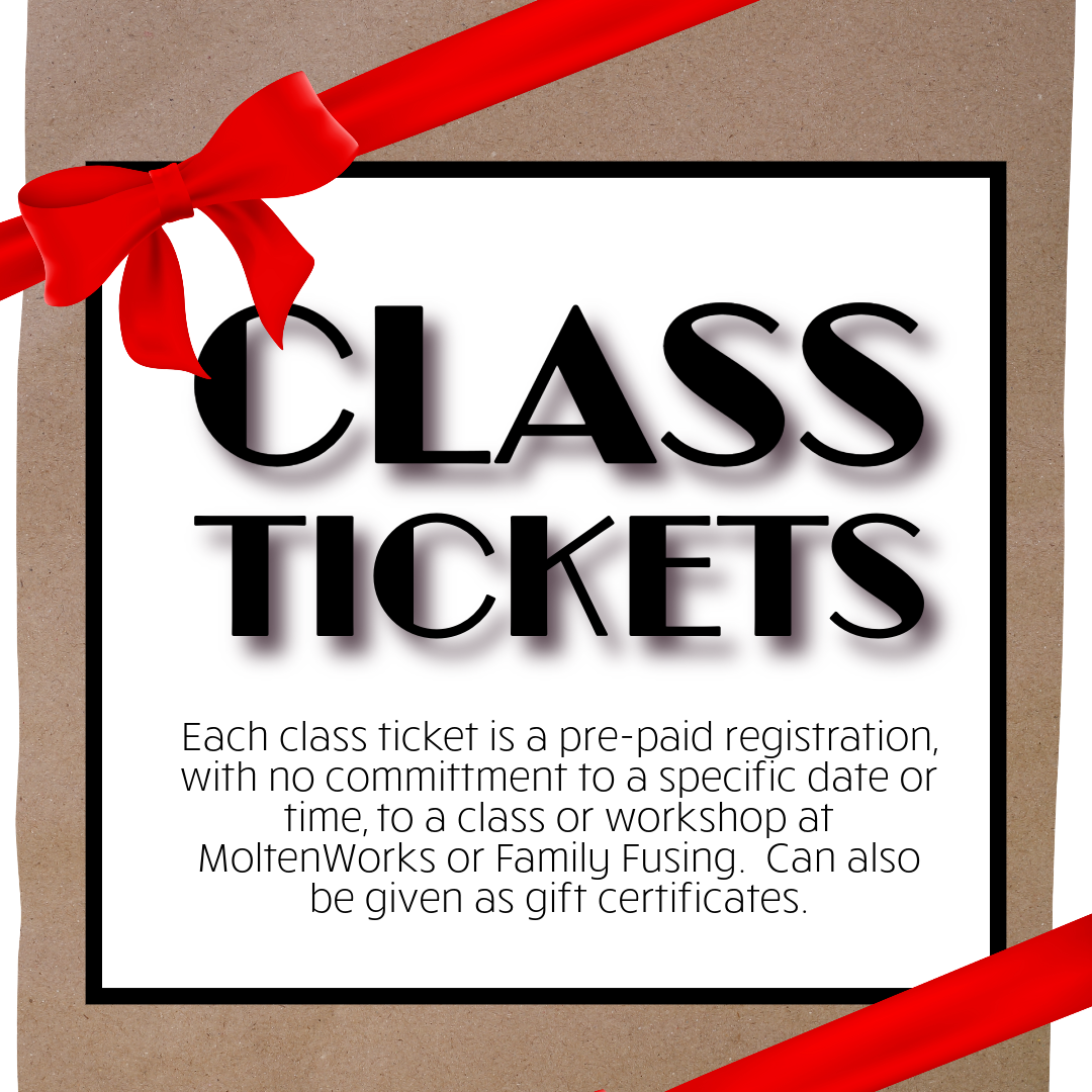 Gift Certificate for class registration | MoltenWorks Glass Studio